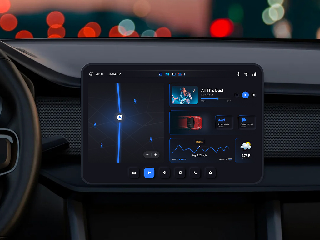 Hmi Car Dashboard Design By Bmv System Integration Pvt Ltd On Dribbble